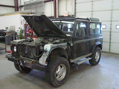 1997 Defender 90 LE Frame Swap and crash repair